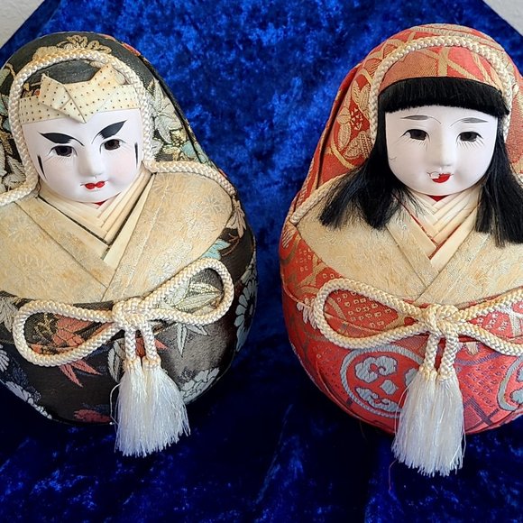 Other | Vintage Japanese Gofun Wedding Dollsbride Groom Sethand Made ...